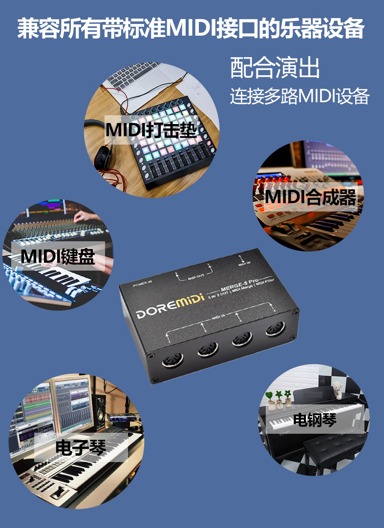 MIDI MERGE-5 Pro盒子 - DOREMiDi